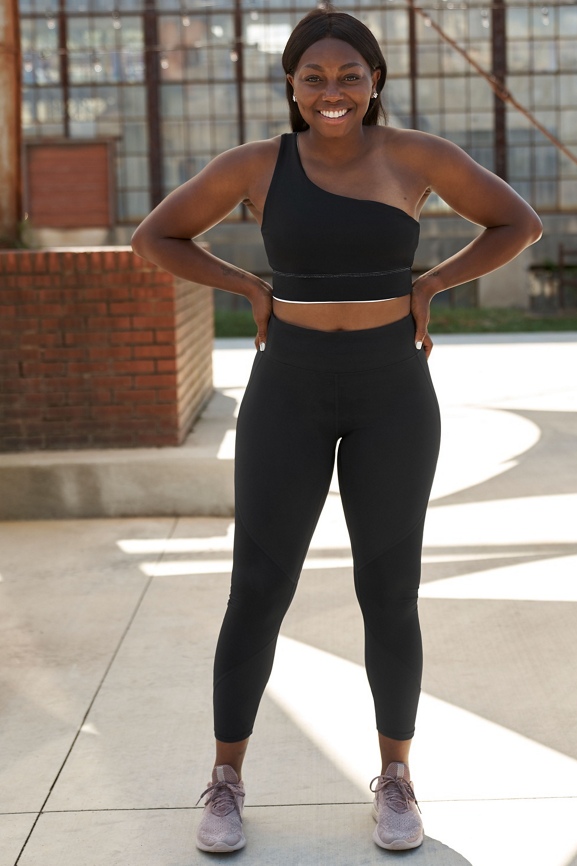 Harlow One Shoulder Reversible Sports Bra Fabletics