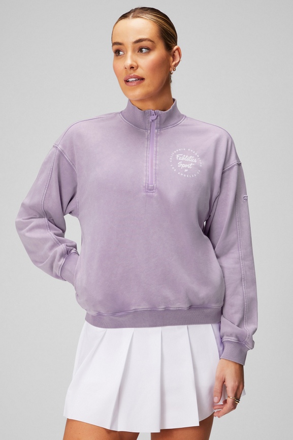 Lightweight Terry Half Zip Sweatshirt - Fabletics Lightweight Terry Half Zip Sweatshirt - Fabletics