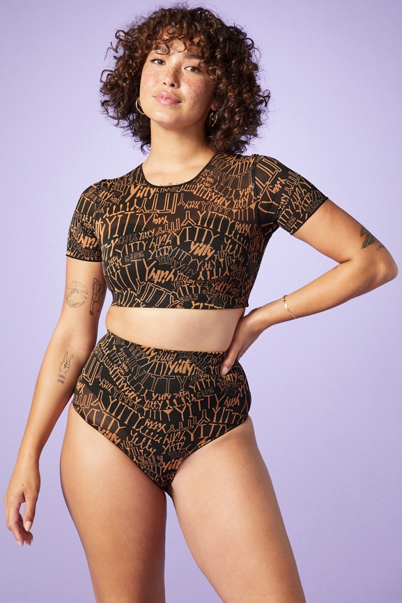 Mesh Me Smoothing Midi Top Fabletics