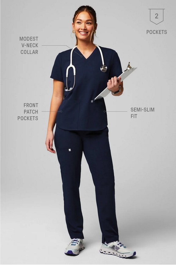 Method 2-Pocket Scrub Top - Fabletics